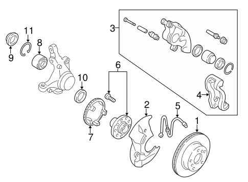 Купить 28316fe000 новый оригинальный подшипник Ф передний подшипник для ...