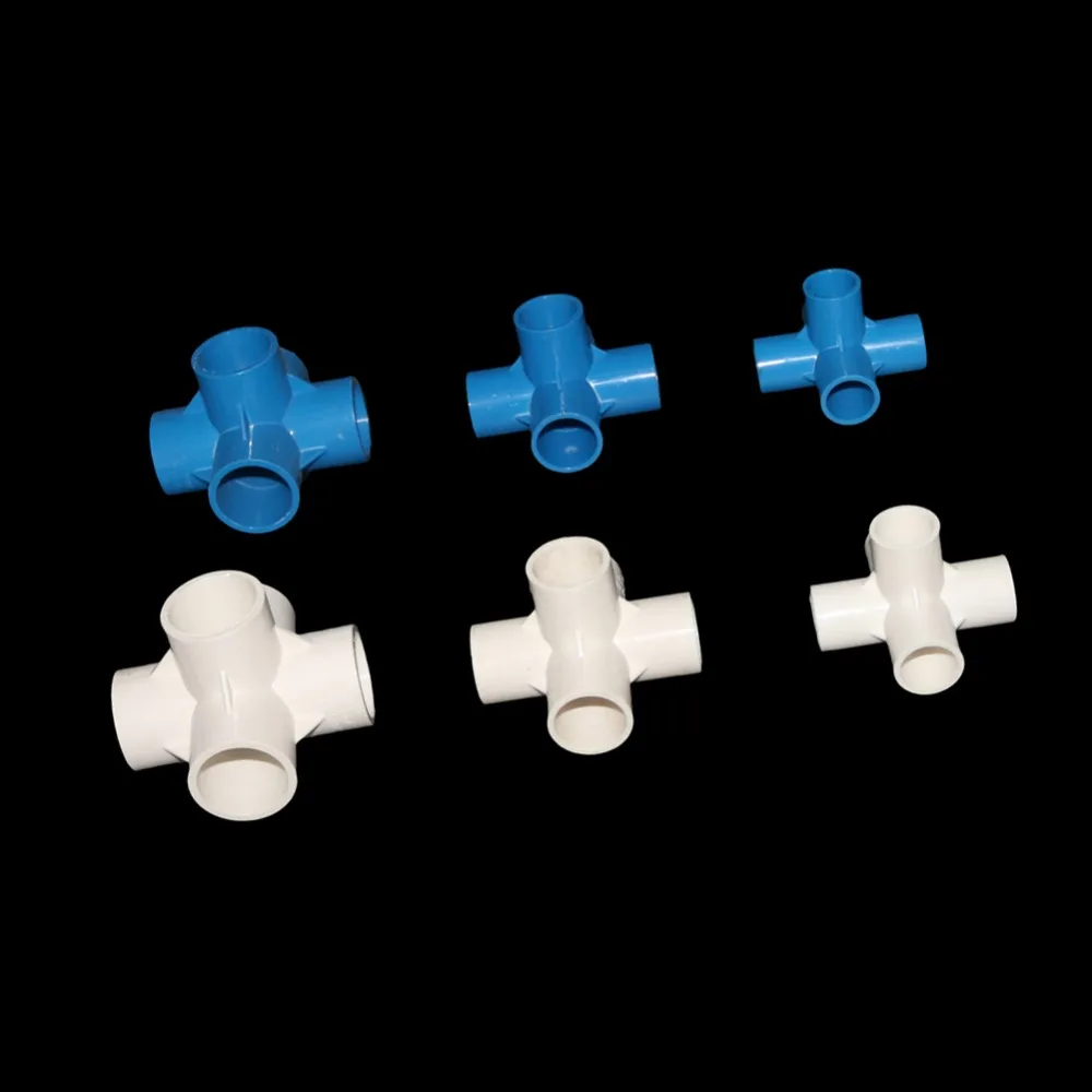 5 ways PVC Pipe Connector 20/25/32mm Inner Dia. DIY Water Pipe Fittings ...