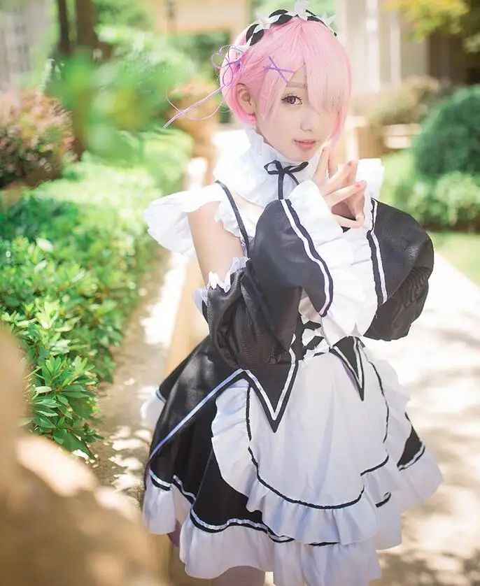 Re Zero Kara Hajimeru Isekai Seikatsu Ramu RAM Remu REM Maid Apron ...