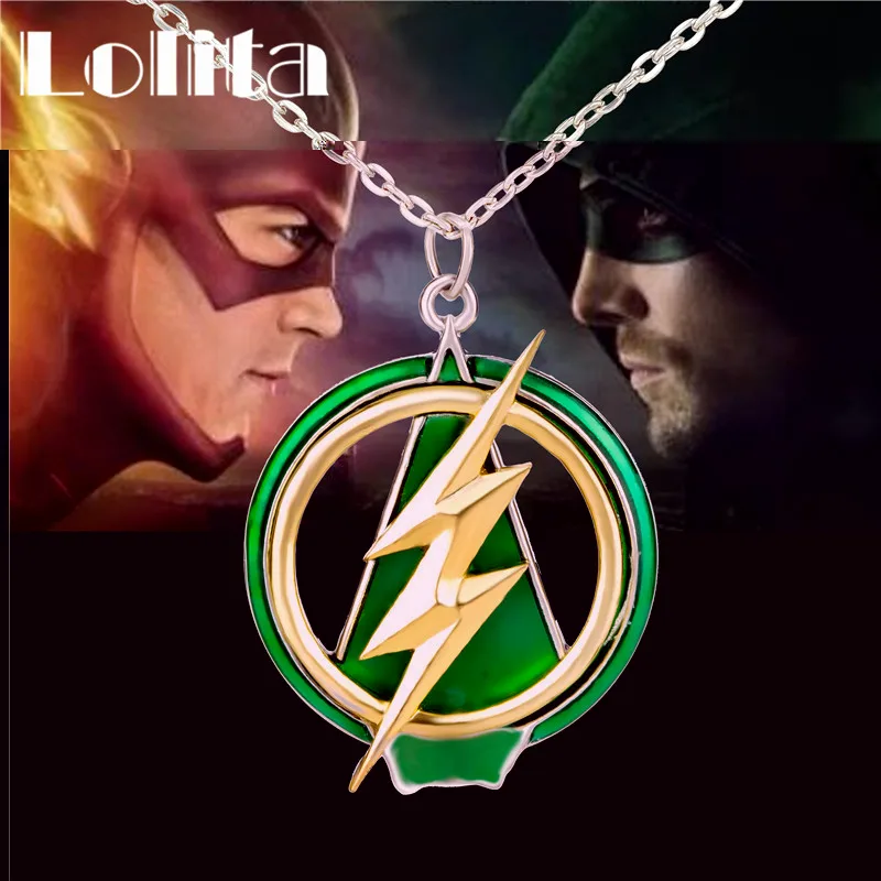 El Flash y la flecha colgante collar relámpago XL635|pendant necklace|necklace for mennecklace ...