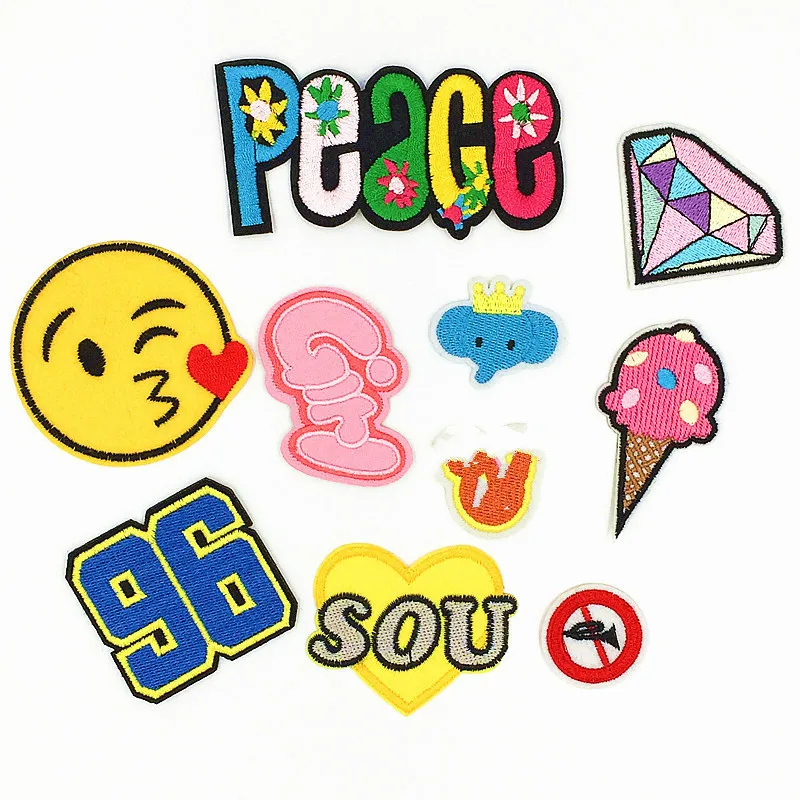 1 PC Embroidered Patch Letter Cylinder Patches for Clothing Cartoon ...