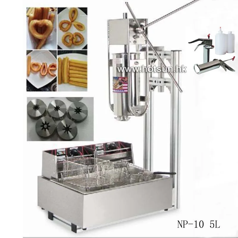 Free Shipping 5L Commercial Vertical Manual Churreras Churros Machine W ...