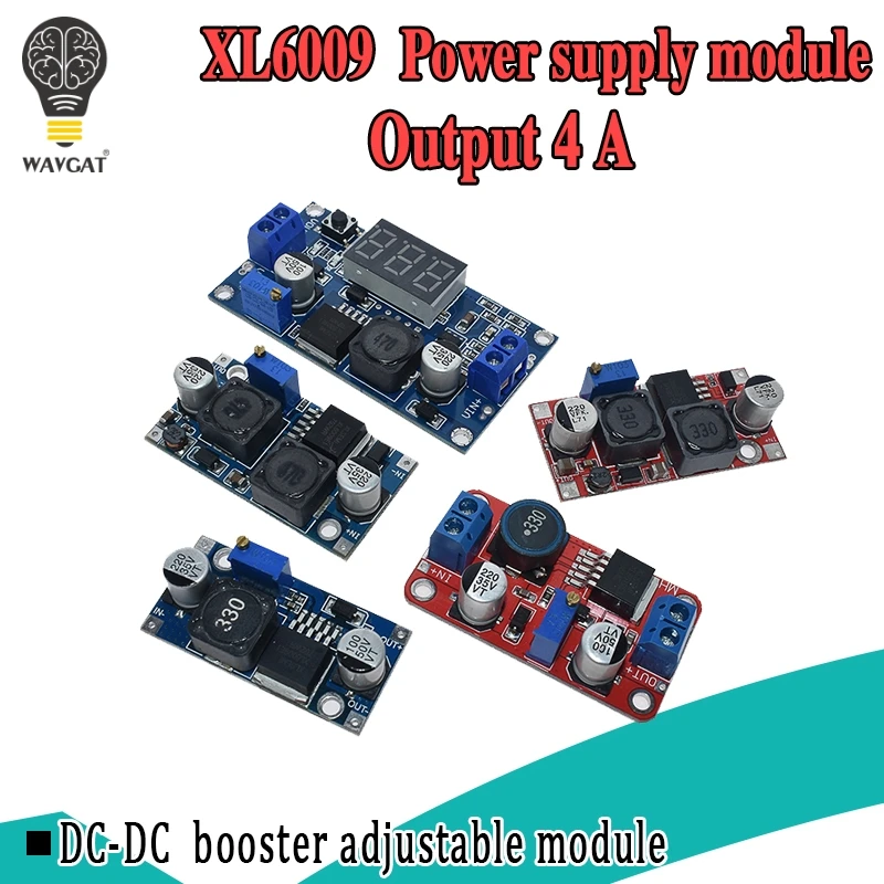 XL6009 4A Boost Converter Step Up Adjustable 15W 5 32V to 5 50V DC DC Power Supply Module High ...