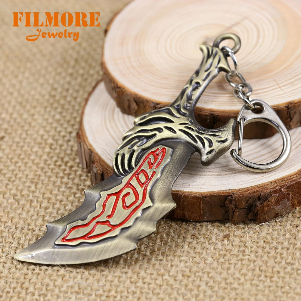 Filmore New Style God Of War 4 Keychain Blades Of Chaos Sword Olympus ...