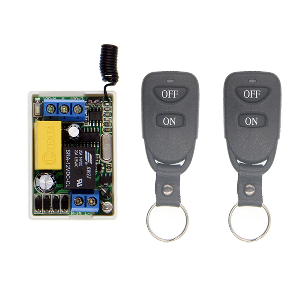 Mini-Wireless-RF-Remote-Control-LED-Light-Strips-Switch-10A-Relay ...