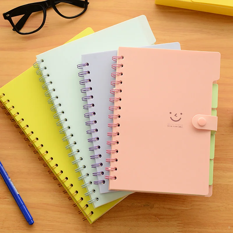 korea stationery slammed the coil notebook A5 3PCS/BOX small portable ...