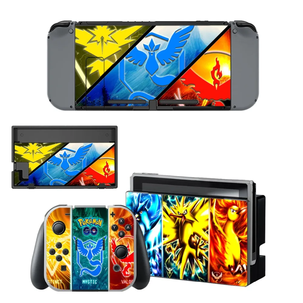 Pokemon GO Pikachu Skin Sticker for Nintendo Switch Console and Joy-Con ...