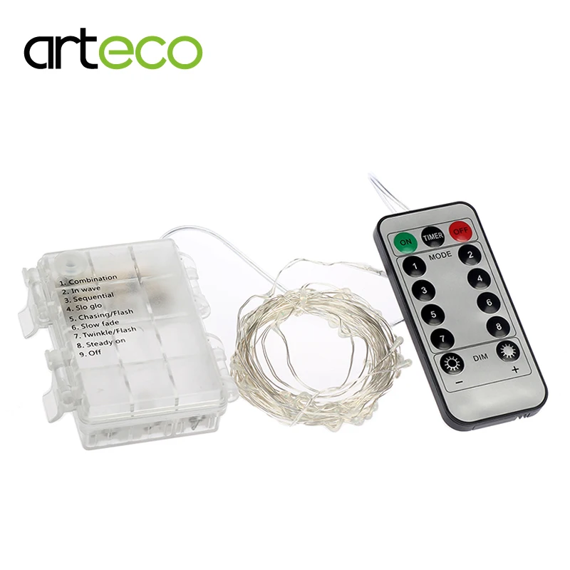 Waterproof led light garland with battery|remote control fairy lights ...