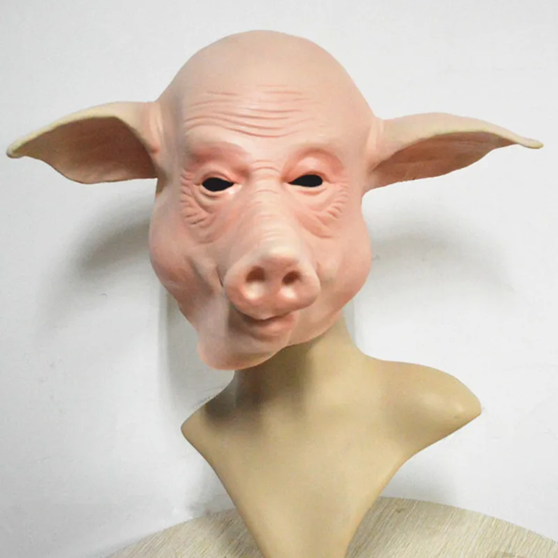 Free Shipping Hot Sell Full Head Animal Latex Pig Mask Funny Theme ...