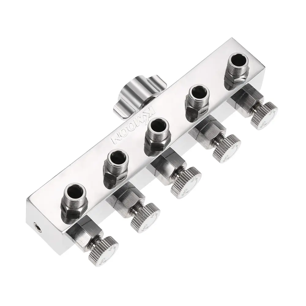 5-Way spray gun Airbrush Air Hose Splitter With Regulated Metering ...