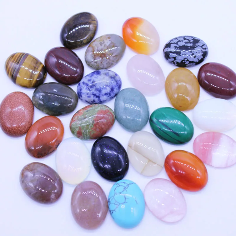 Natural Stones Bead 15*20mm Oval Cab Cabochon Stone Beads 50pcs for ...