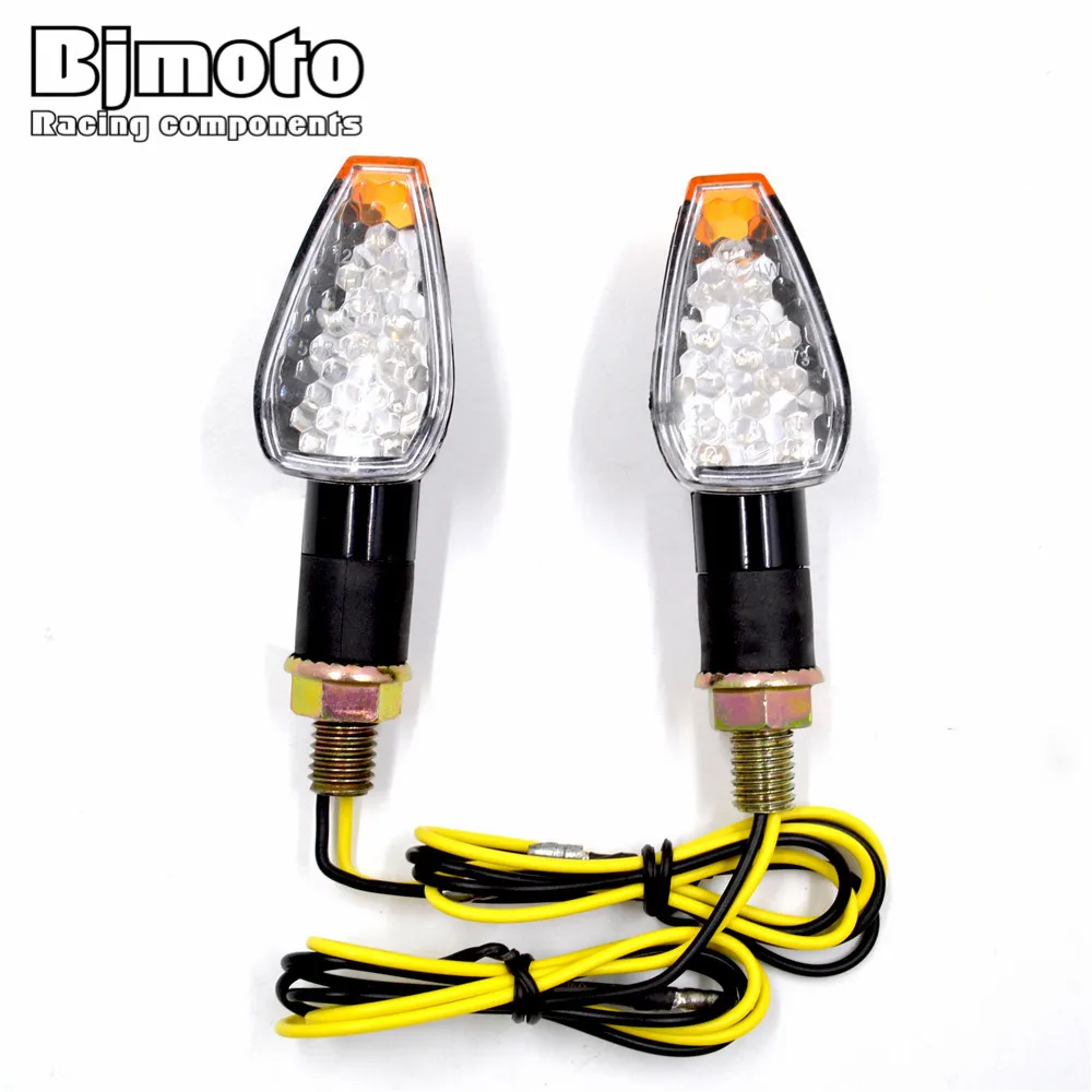 Bjmoto 2 pcs/pair Motorcycle Turn Signals Light For Honda Suzuki Yamaha ...