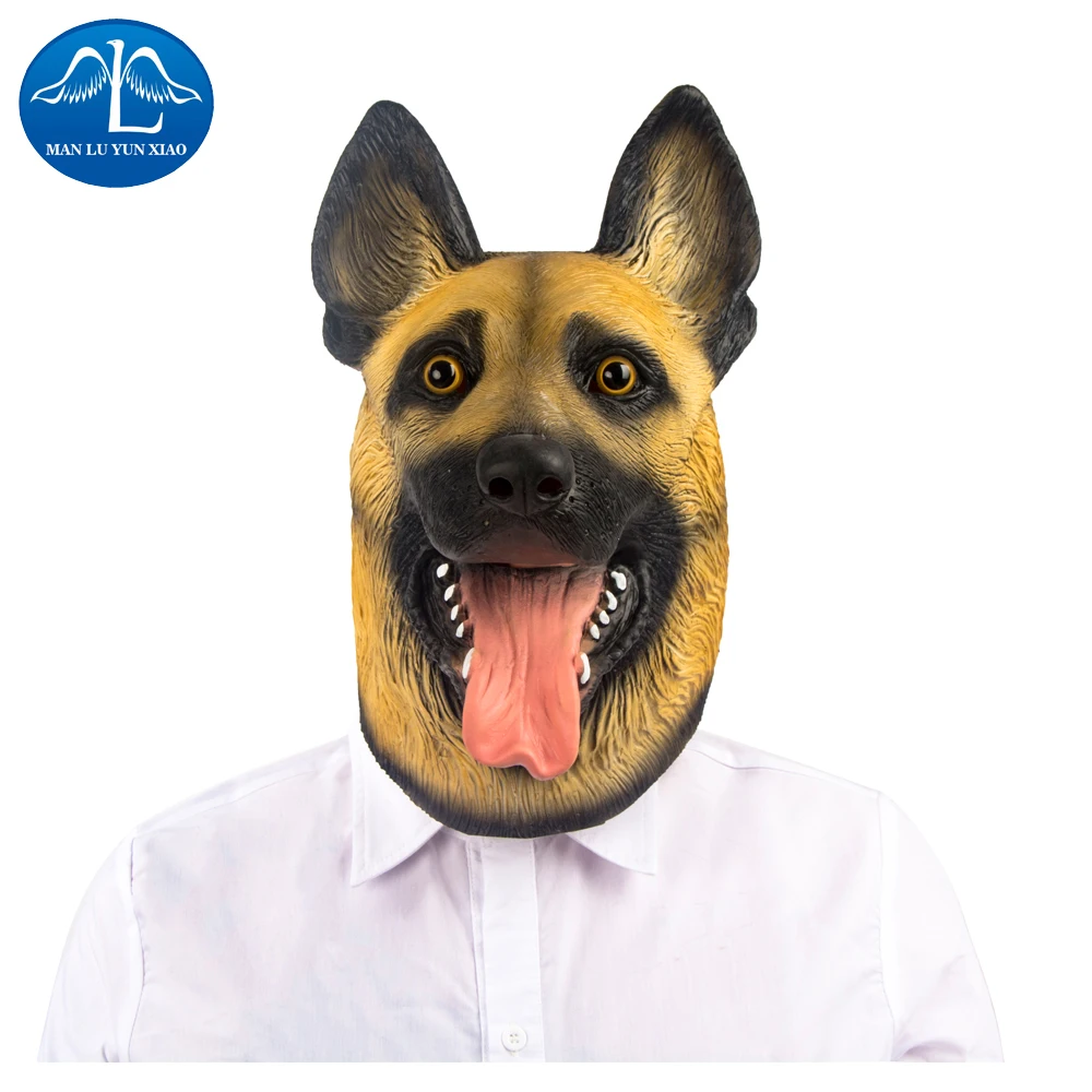 MANLUYUNXIAO Halloween Prop Dog Mask Halloween Latex Mask Cosplay ...