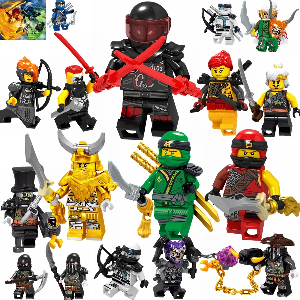 Legoing Ninjago Figures Samukai Harumi Muzzle Lloyd Figurine Bricks ...