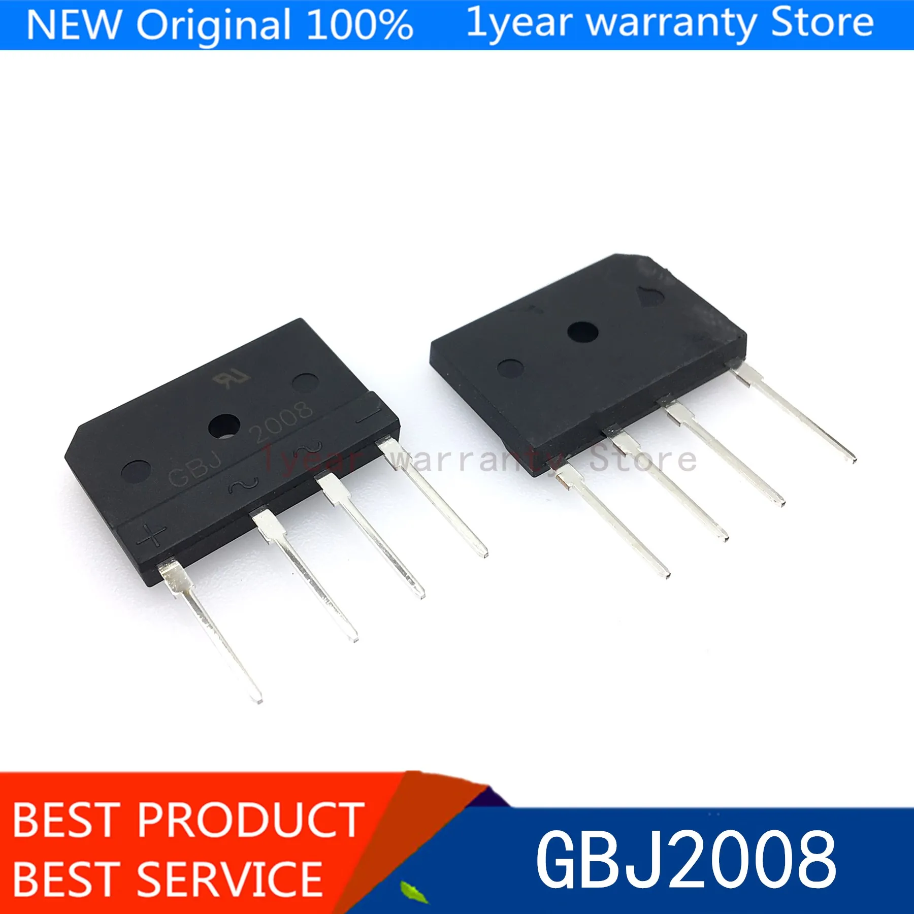 5Pcs GBJ2008 KBJ2008 D20XB80 D20SB80 20A Poder 800V Ponte Retificadora ...