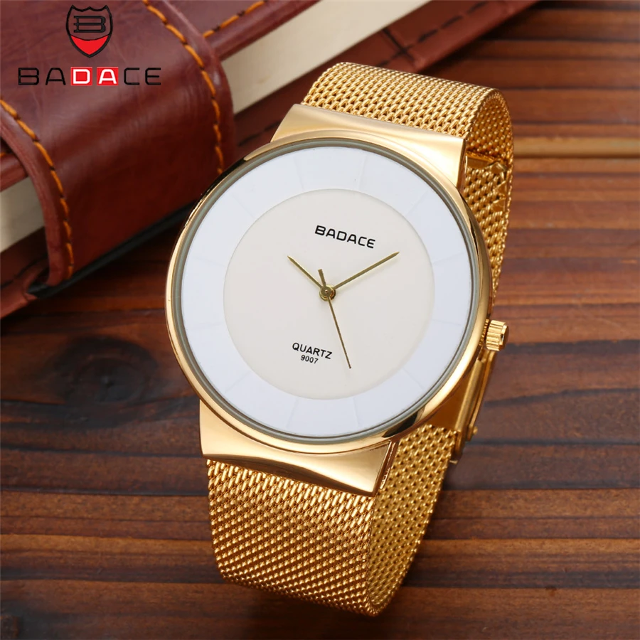 BADACE Luxury Gold Men Quartz Watches Top Brand Sport Casual ...