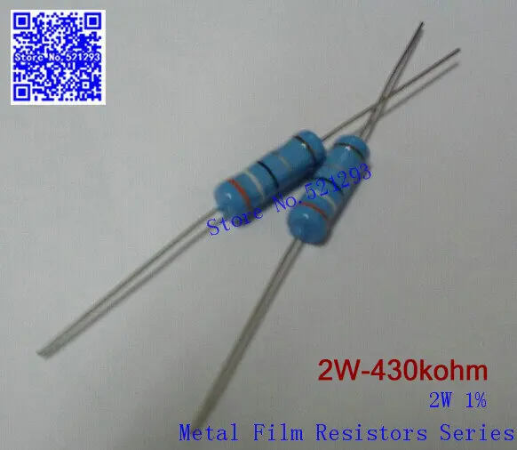 2W 430k ohm +/ 1% resistor 2w 430K ohm Metal Film Resistors / 2W color ...