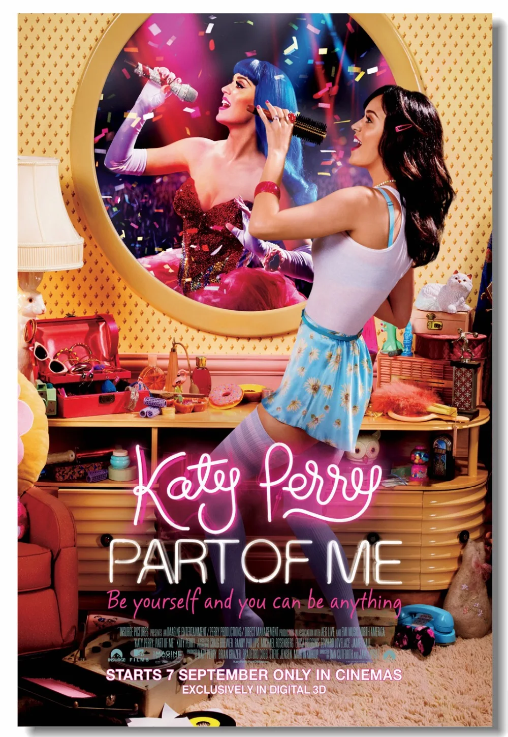 Custom Canvas Wall Mural Music Star Katy Perry Poster Katy Perry Wall ...