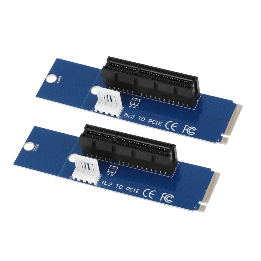 2Pcs NGFF M2 to PCI E 4X Riser Card M.2 to PCI Express Raiser Adapter ...