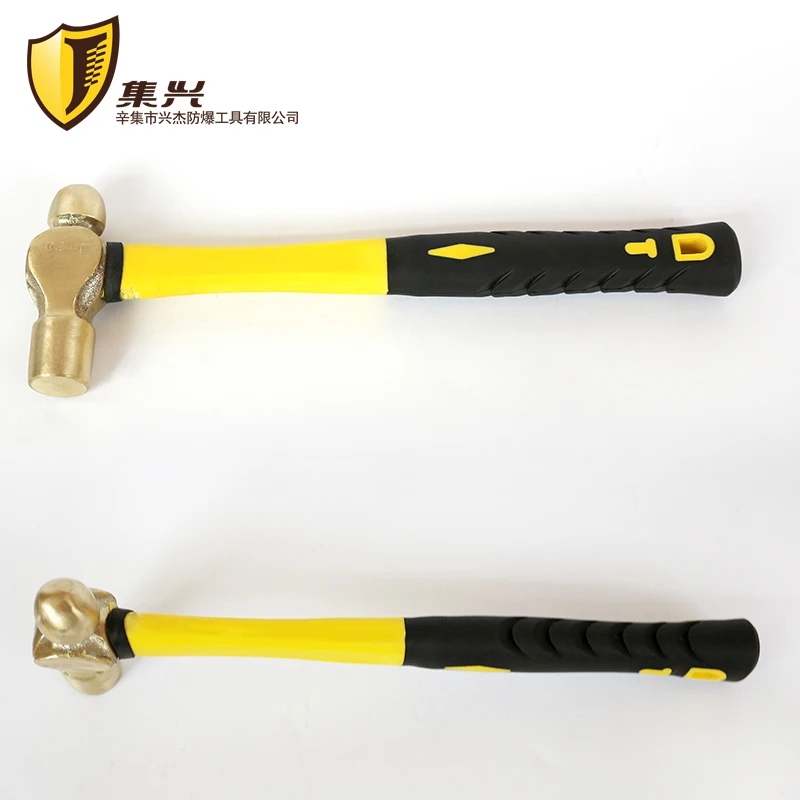 0.45kg/1p,0.68kg/1.5p 볼 핀 해머, 플라스틱 손잡이가 있는 황동 해머, 안전 수공구|brass hammer ...