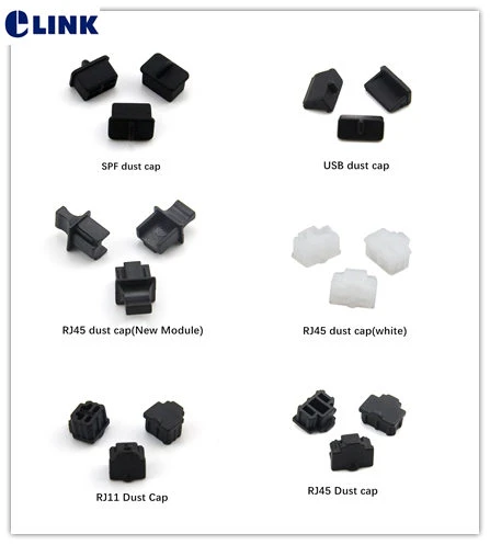 100pcs Rj11 Dust Cap Rj45 Spf Usb Dust Cover/plug Black White Free ...