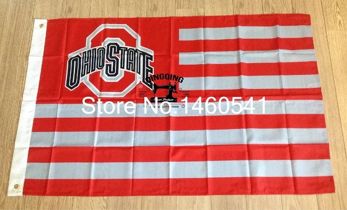 Ohio State Buckeyes With Modified US Flag 3ft x 5ft Polyester NCAA ...