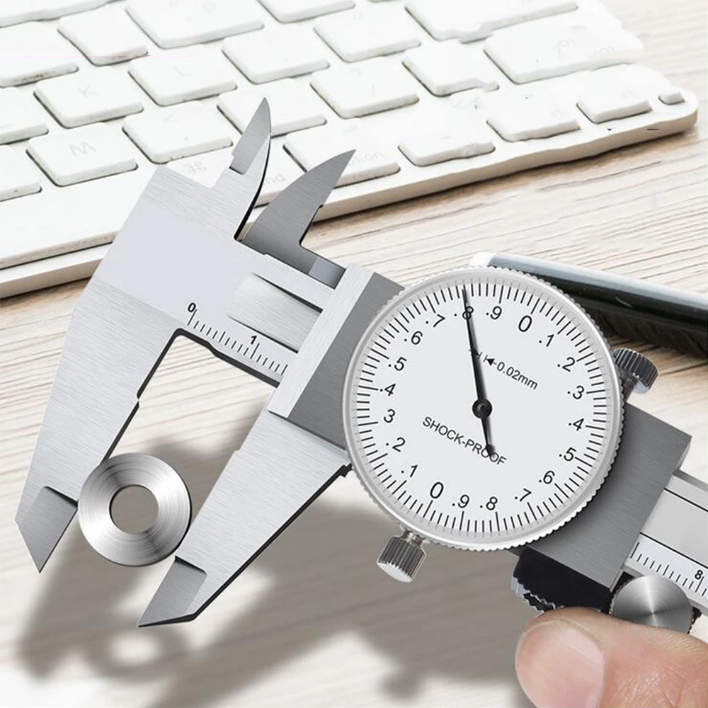 0-150/200mm Metric Gauge Measuring Tool Dial vernier caliper Shock ...