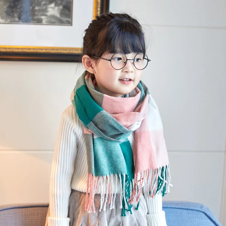 2018 Autumn Winter Children Unisex Plaid Scarf New Kids Boy Girls Warm ...