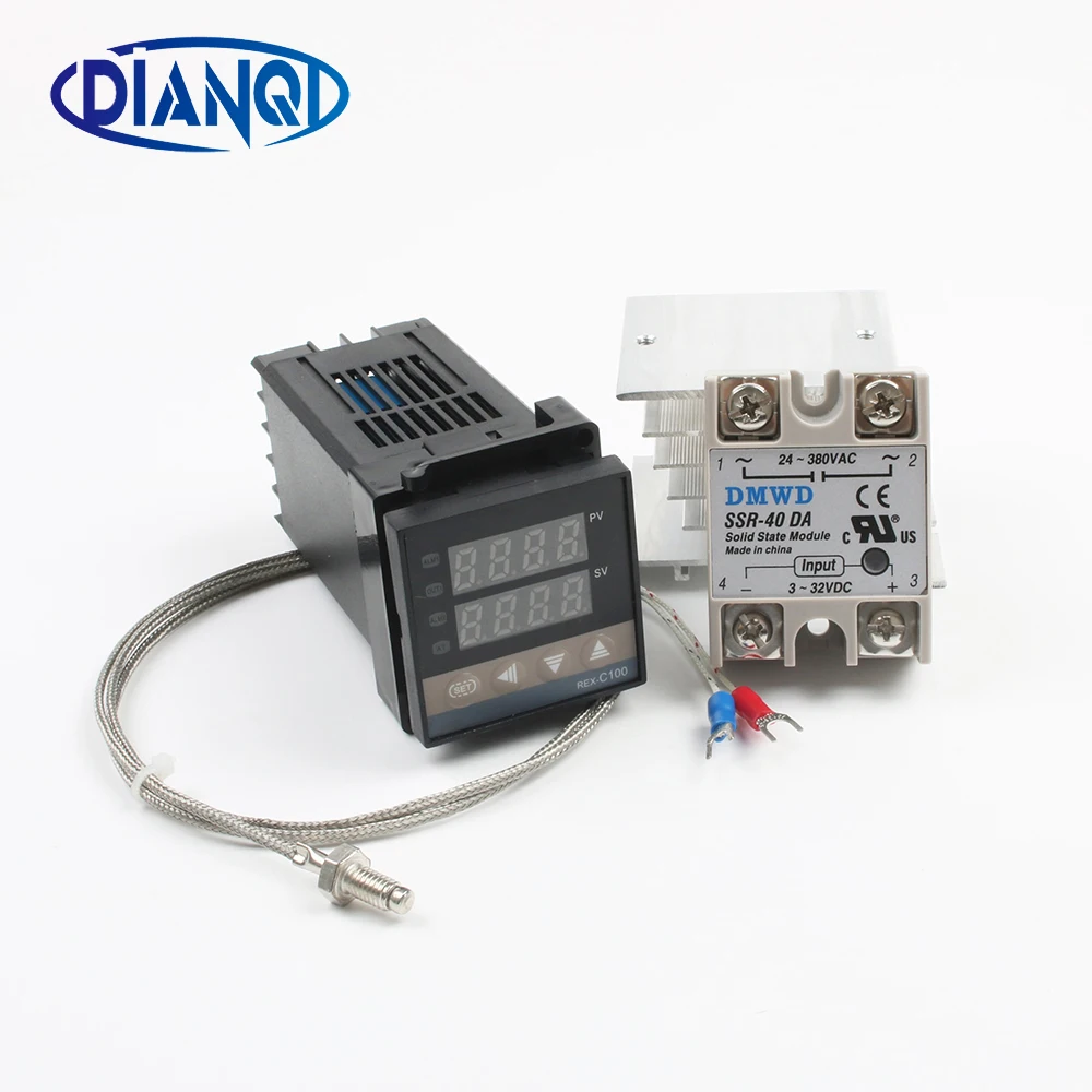 REX C100 Digital Thermostat Temperature Controller PID thermometer SSR ...