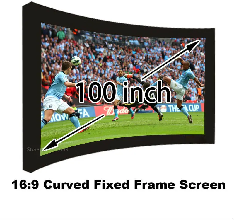 Amazing-Picture-100-Inch-Vide-View-16-9-Curved-Fixed-Frame-Projector ...