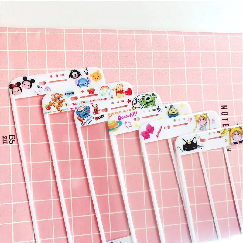 hot cartoon kitty animal full body white film Soft edges Tempered Glass ...