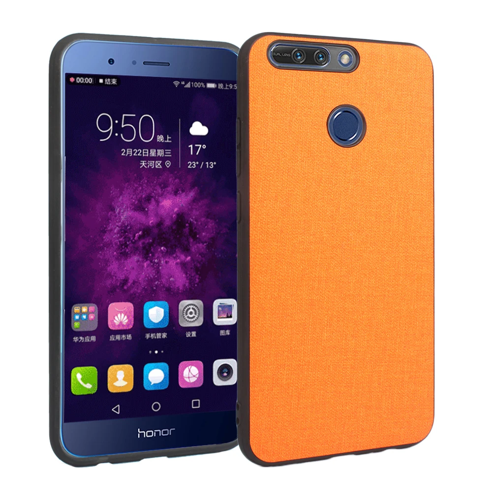 Original Woven Design Leather Case For Huawei Honor V9 Case Flip Shell ...