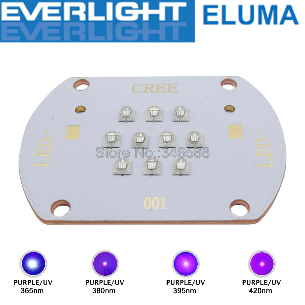Everlight-30W-High-Power-Purple-UV-LED-Emitter-Lamp-Light-10-Chip-Multi ...