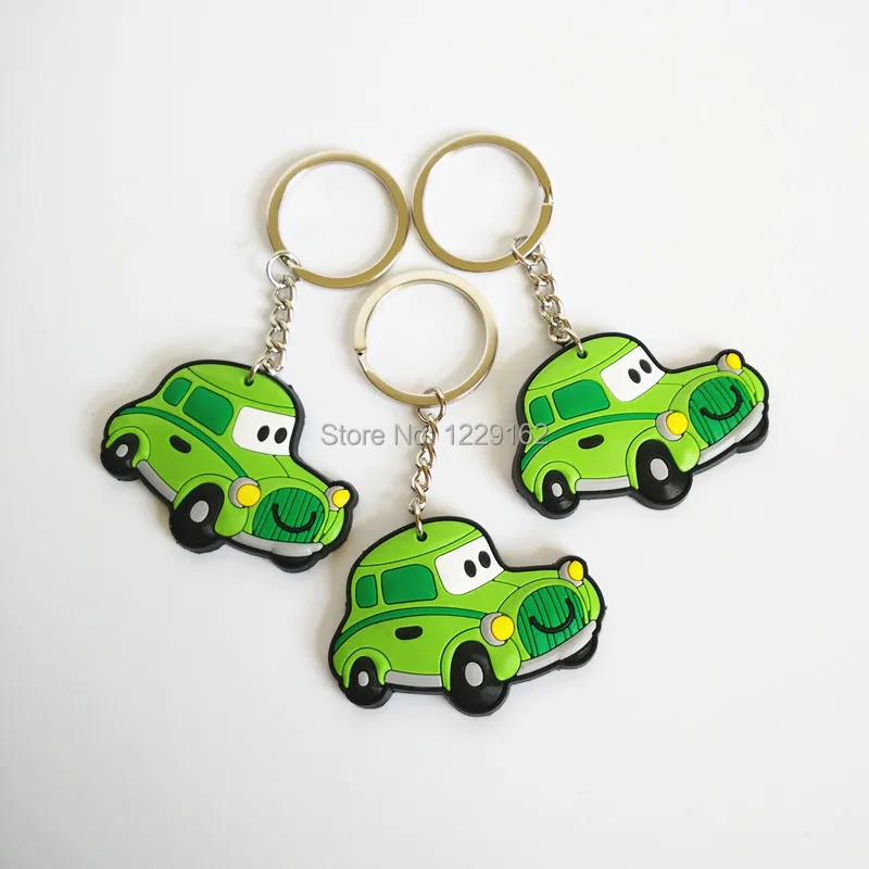 Free shipping 3pcs/lot PVC Car Keychain for Kids gift Vehicle Shape Key ...