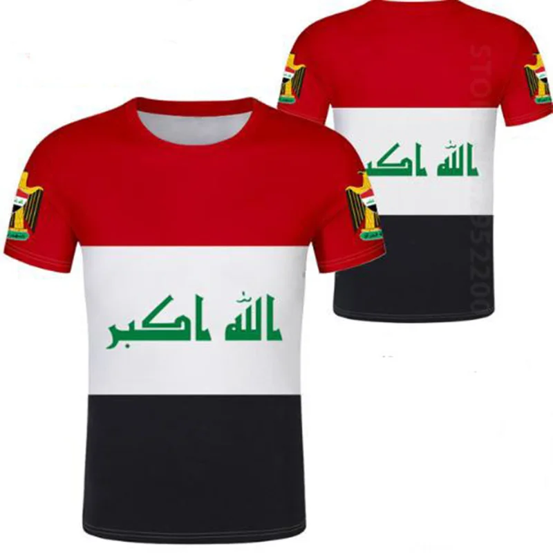 Iraq-Male-Diy-Custom-Made-Name-Number-Irq-T-Shirt-Nation-Flag-Iq ...