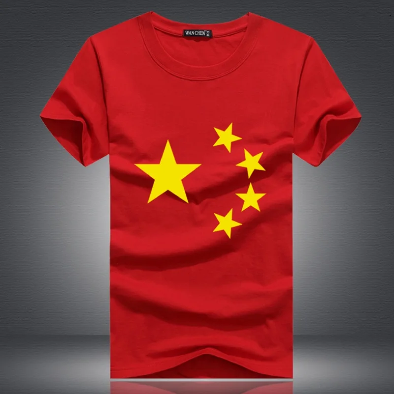 New 2017 Summer Fashion Flag Of China Design Short Sleeve Casual T