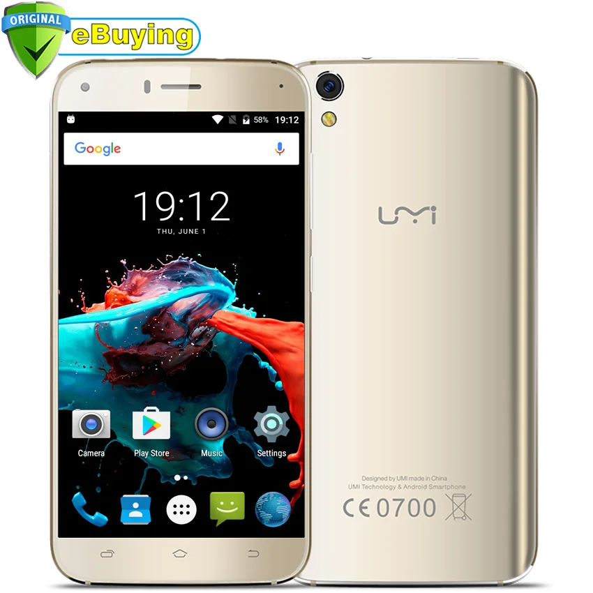 Umi Diamond Android 6.0 Smartphone MTK6753 Octa Core 5.0inch HD Screen 3GB RAM 16GB ROM 8MP ...