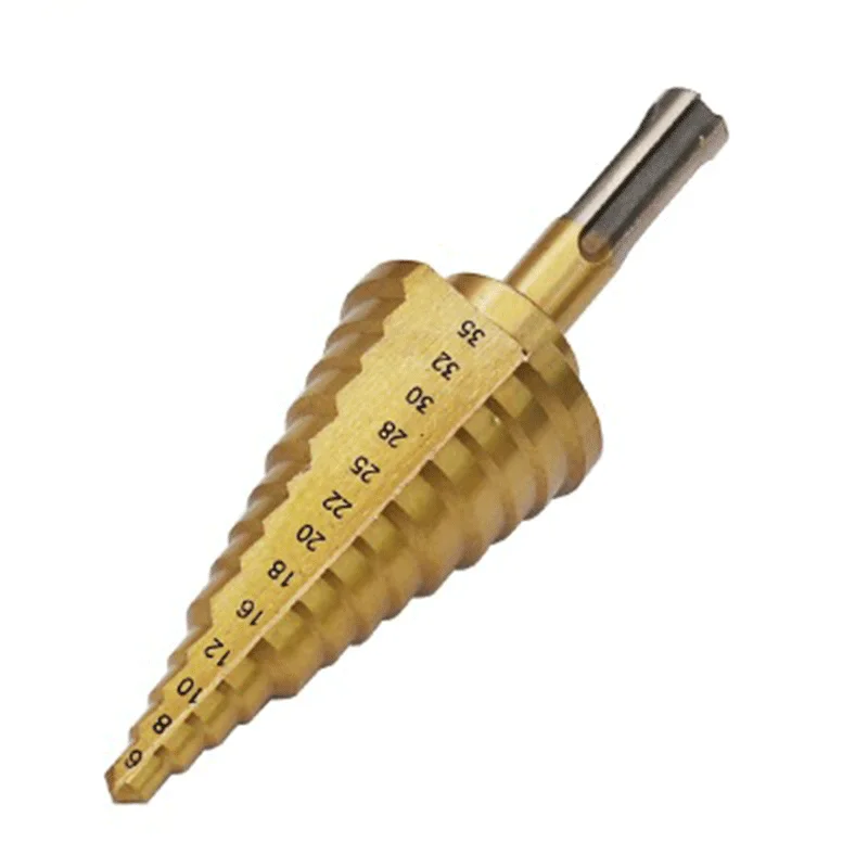 6 35mm The Pagoda Shape HSS Triangle Shank Pagoda Metal Steel Step ...