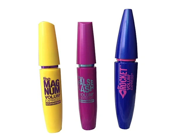 Caliente marca rimel azul / morado / amarillo / doble cepillo Mascara ...