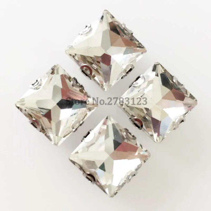 Sew Rhinestone Square Shape | Rhinestones Crystal White Claw - Scratch ...