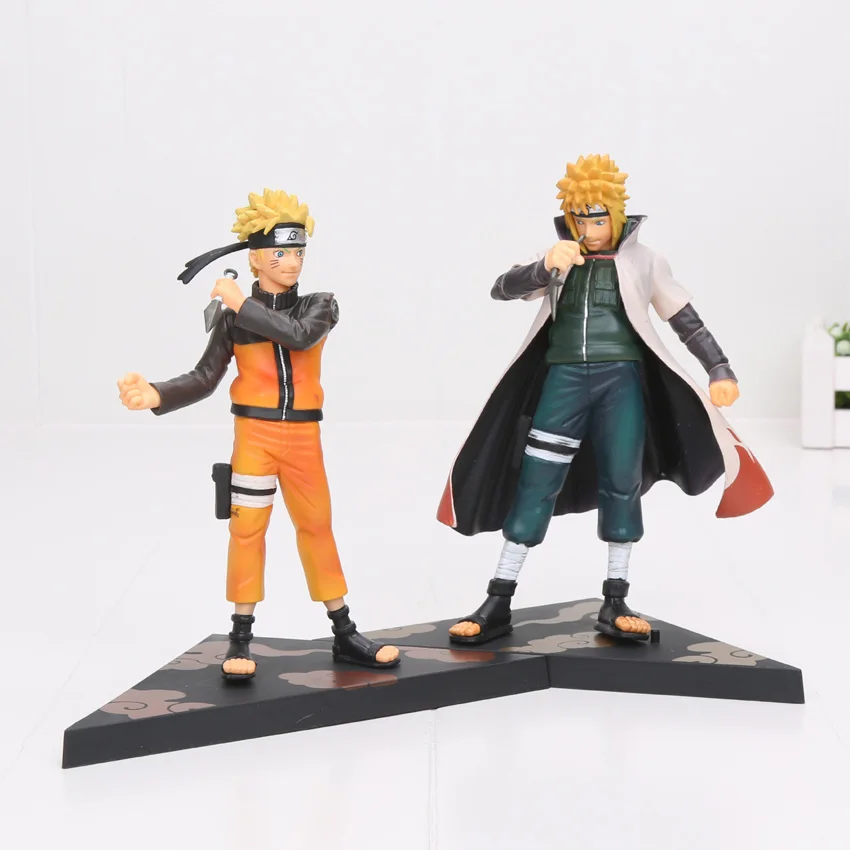 2pcs/set Anime Naruto Shippuden Uzumaki Naruto Namikaze Minato Action ...