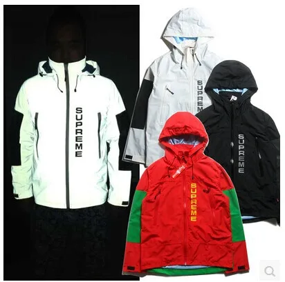 2015 new super windbreake 3M bape jacket reflective coat national flag ...