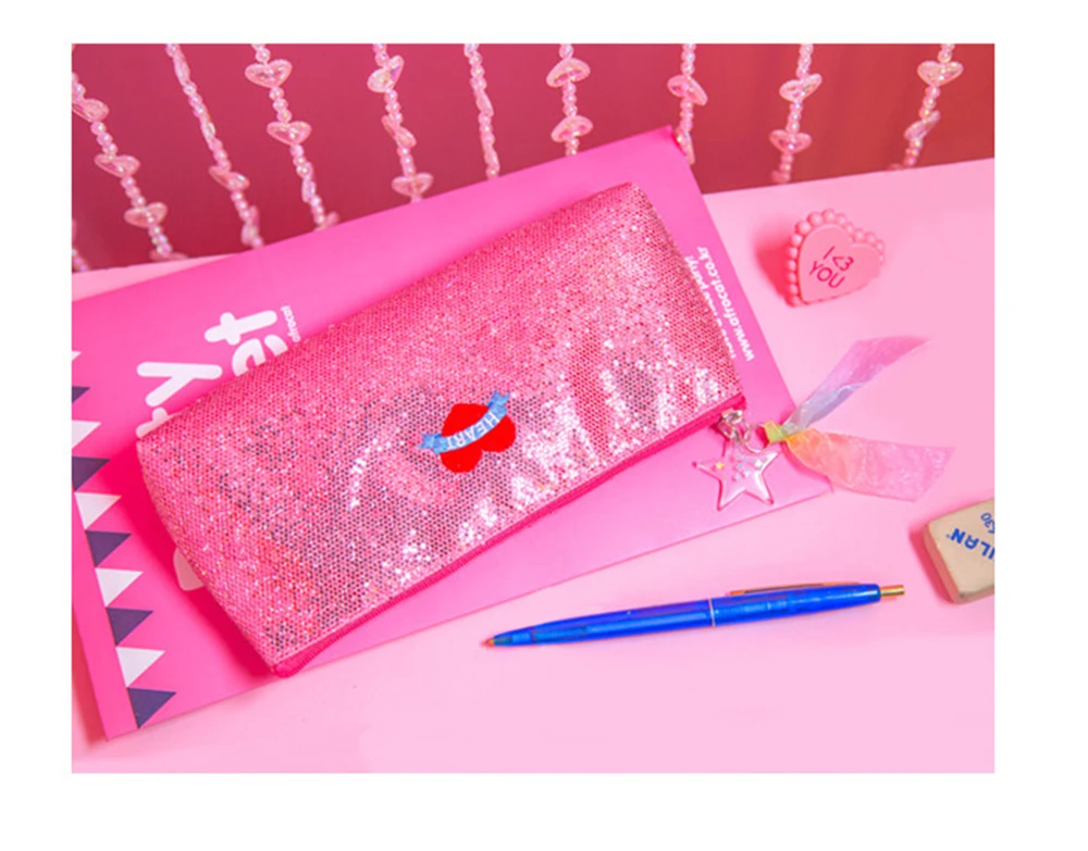 Креативный чехол-карандаш с единорогом, супер блестящие полиуретановые ...