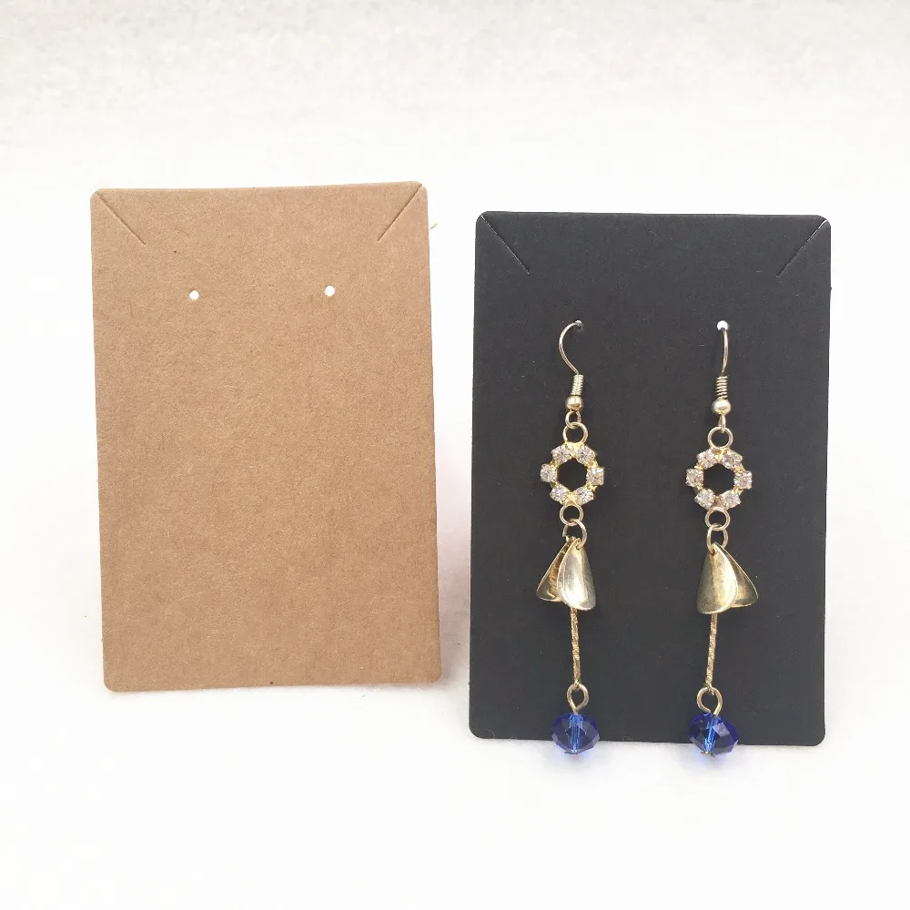 100pcs-Kraft-Paper-Brown-Black-Necklace-Cards-Paper-jewelry-displays ...