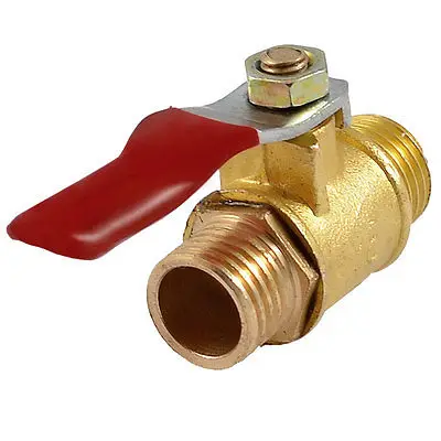 Red-Lever-Handle-13mm-Male-Thread-to-12mm-Male-Air-Compressor-Ball ...
