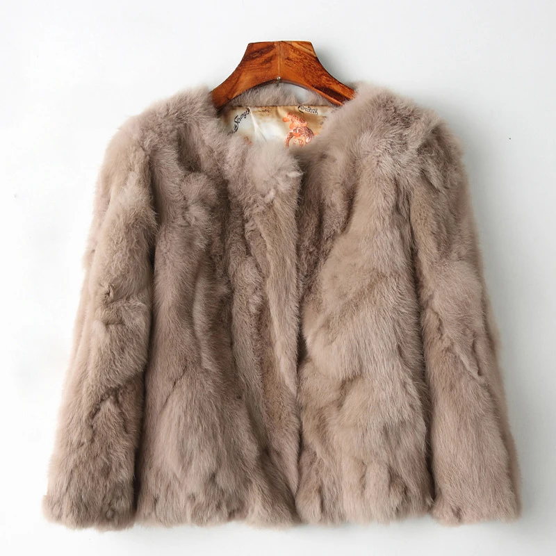 2020 The Hot Women The Real Rabbit Fur Coat The Natural Rex Rabbit Fur ...