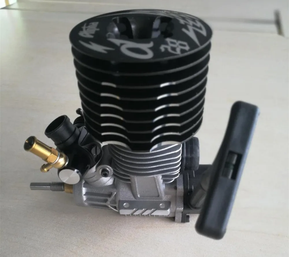 Motor Nitro Alpha. 28 w/enchufe de brillo, pullstarter para 1/8 Nitro ...