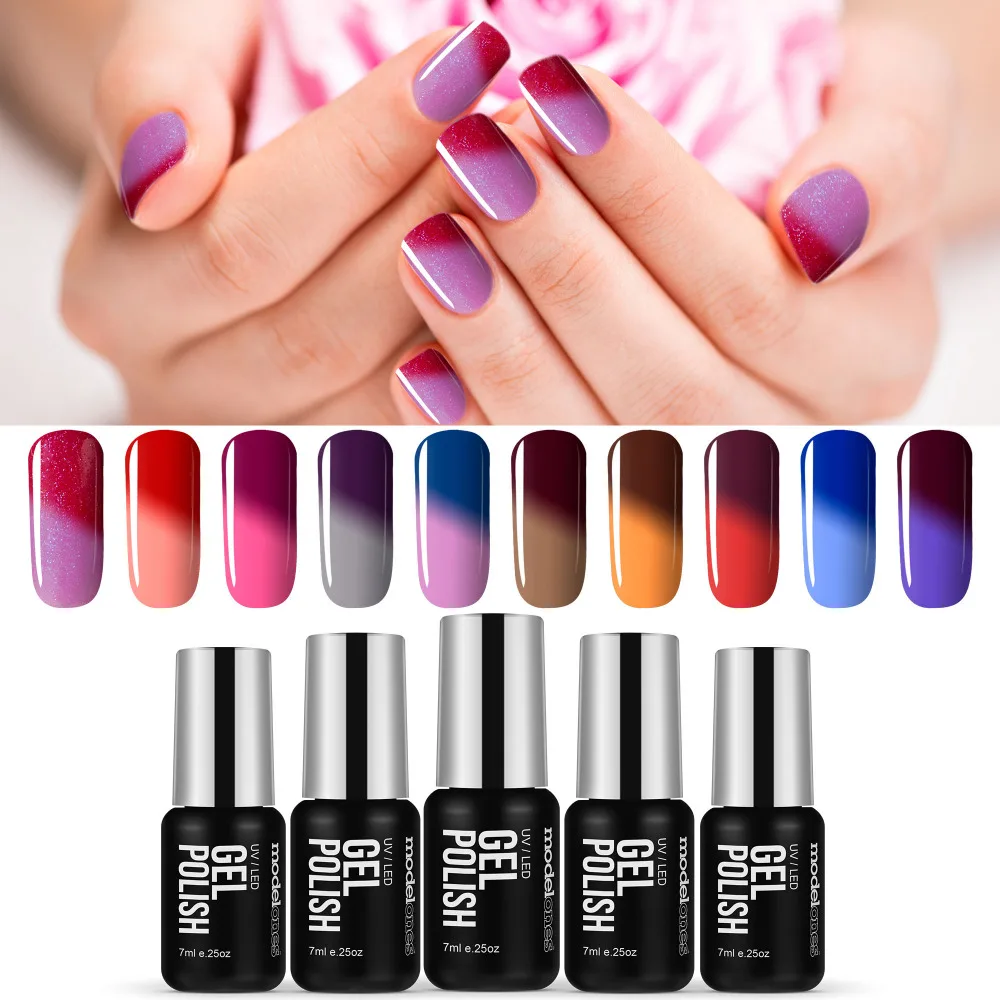 Modelones 10Pcs Temperature Nail Gel Nail Art Set 10ML High Quality Gel ...
