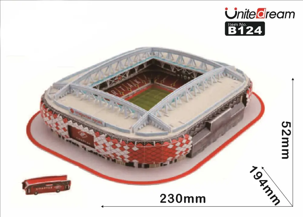 Education Jigsaw 3D Puzzle Football Stadium New Famous Arena DIY Paper ...
