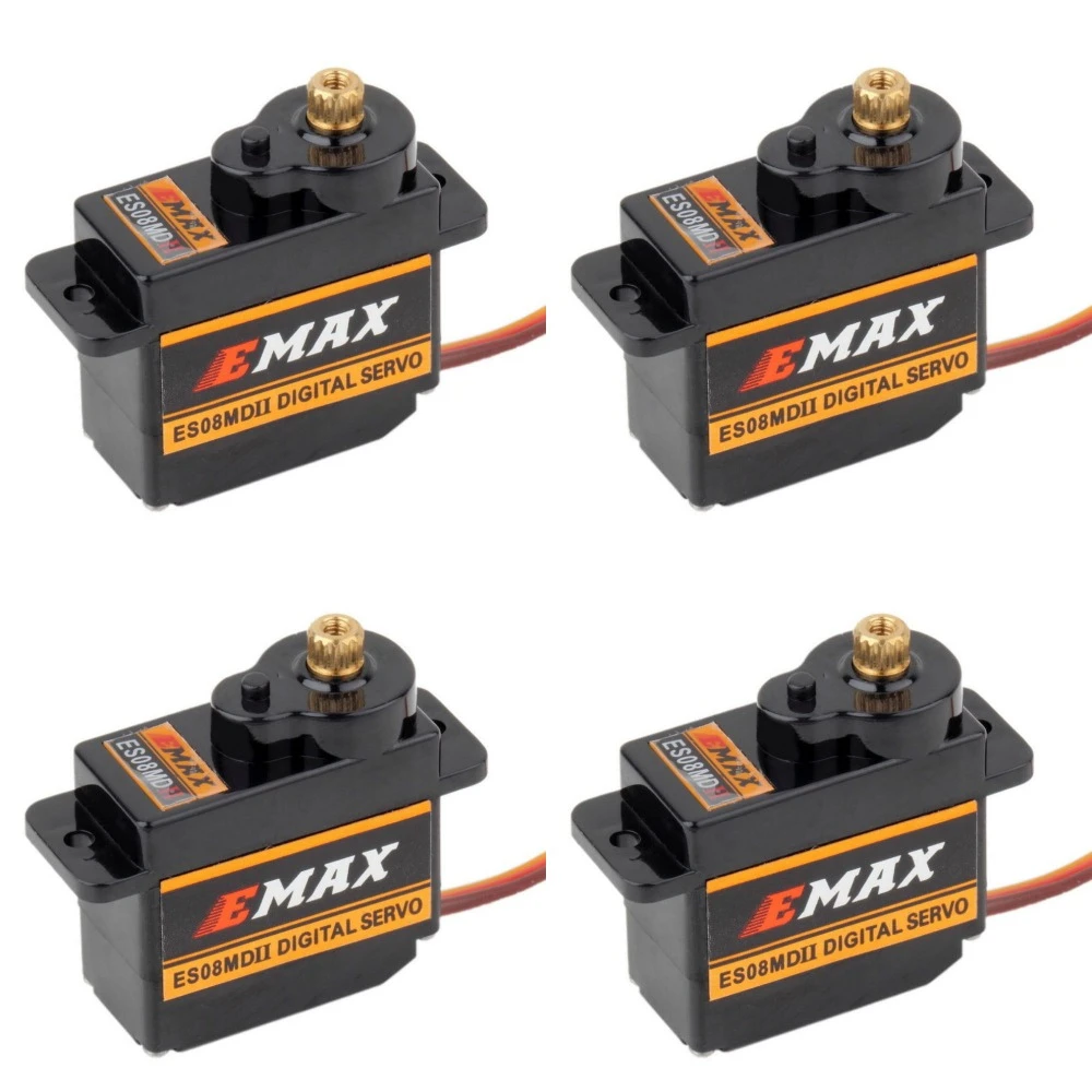 4pcs Emax Es08mdii Es08md Ii Digital Servo 12g/ 2.4kg/ High-speed Mini ...